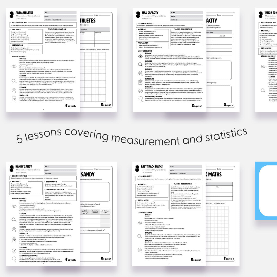 Year 5 - Measurement Olympics Collection – Sqwish